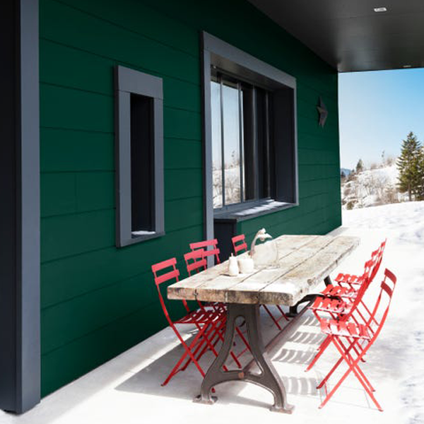 Peinture bois extérieurs V33 Climats Extrêmes Vert basque brillant 500ml