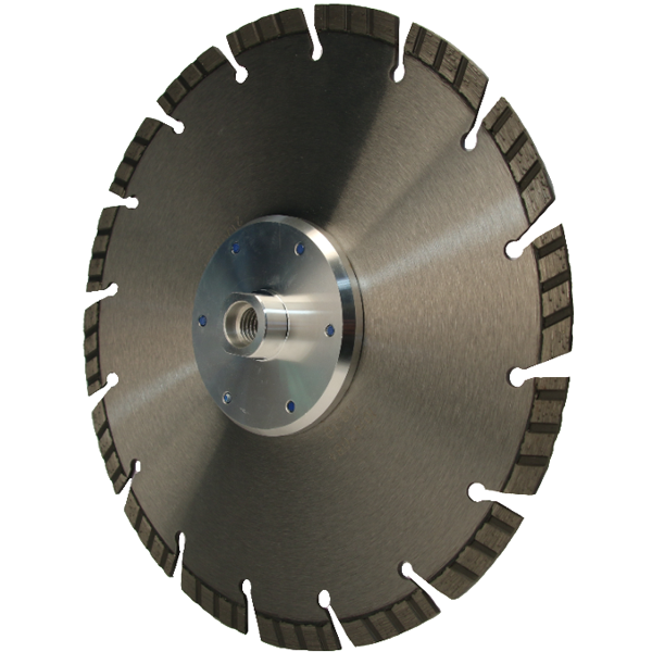 Disque diamant crénelé avec flasque déportée en acier - Ø230x22,23mm