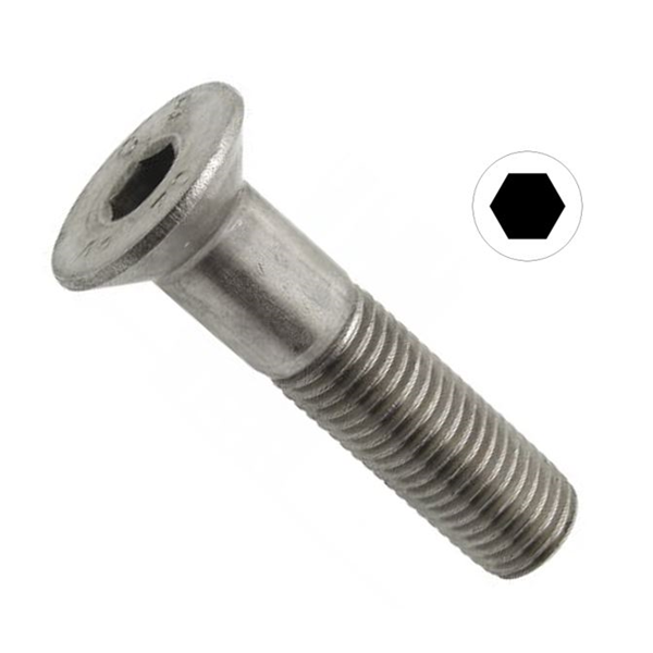 Vis à métaux inox A2 à tête fraisée M6X10 Acton 622036x10