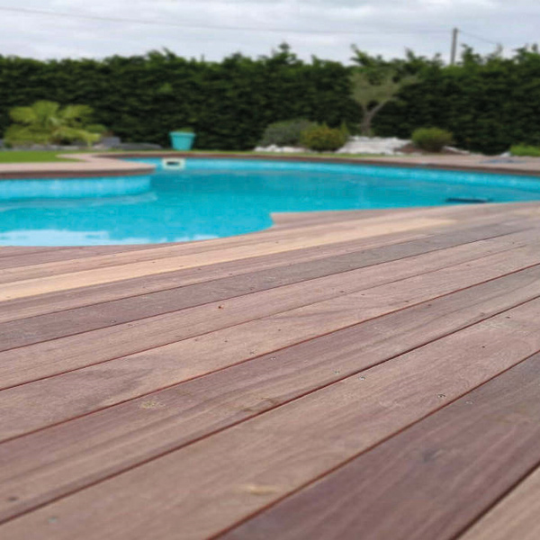 Lame terrasse bois exotique Padouk - 145x21 mm - Long.3,90 M