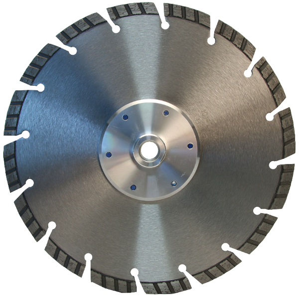 Disque diamant crénelé avec flasque déportée en acier - Ø230x22,23mm