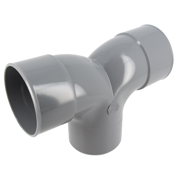 Coude double parallèle PVC à 87'30° - Mâle/Femelle - diamètre 100 mm