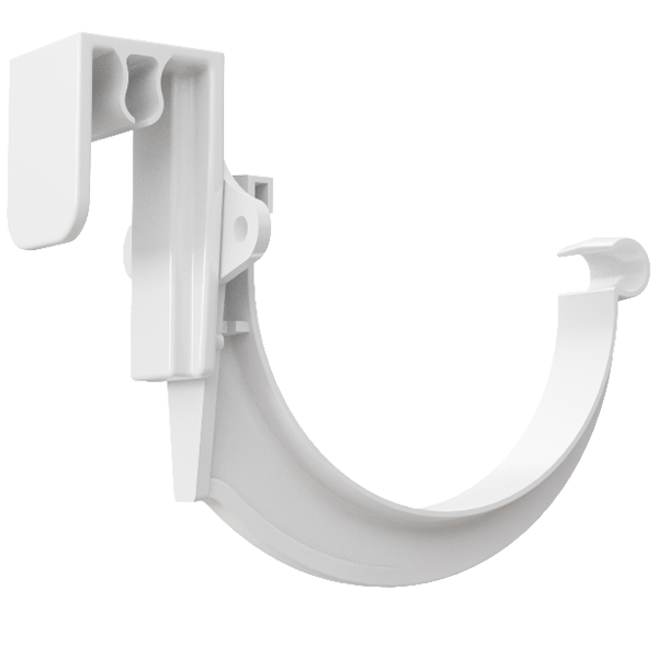 Crochet de gouttière MEP GD25 avec patte pour bandeau HPG1 - PVC Blanc