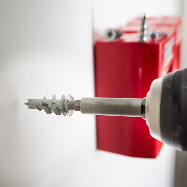 Cheville autoforeuse zamak pour plâtre Spit Driva TP12 avec vis plate