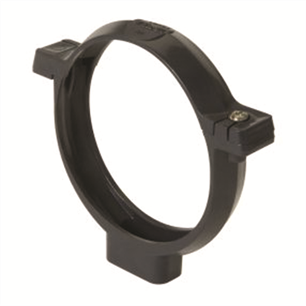 Collier à bride Nicoll pour tube de descente cylindrique - Diamètre 80 mm - PVC - Gris anthracite