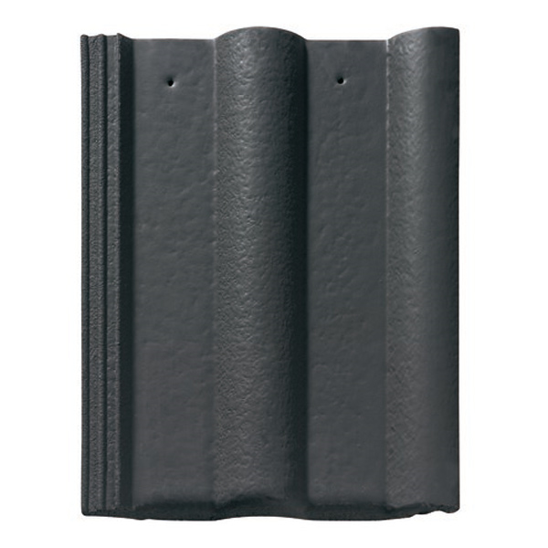 Tuile béton Double Romane Monier - 42x33 cm - Ardoise