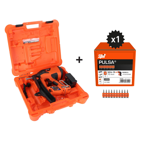 Cloueur autonome spécial plaquiste - Spit Pulsa 27P Pack - en coffret ...