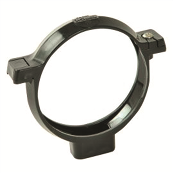 Collier à bride Nicoll pour tube de descente cylindrique - Diamètre 80 mm - PVC - Noir