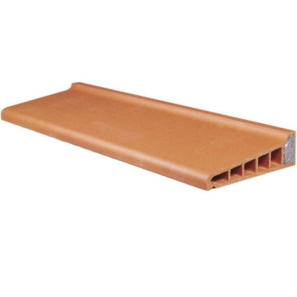 Appui de baie monolithe isolé Terreal APM25 rouge orangé - 24,5 CM x 10 CM x 0,58 M