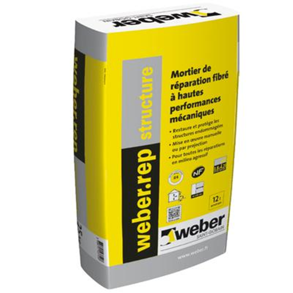 Mortier de réparation fibré Weber Rep Structure