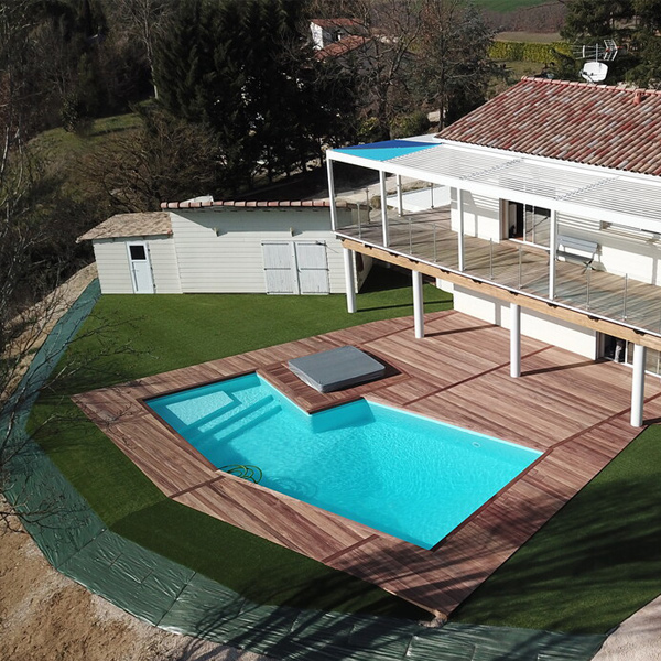 Lame terrasse bois exotique Padouk - 145x21 mm - Long.3,00 M