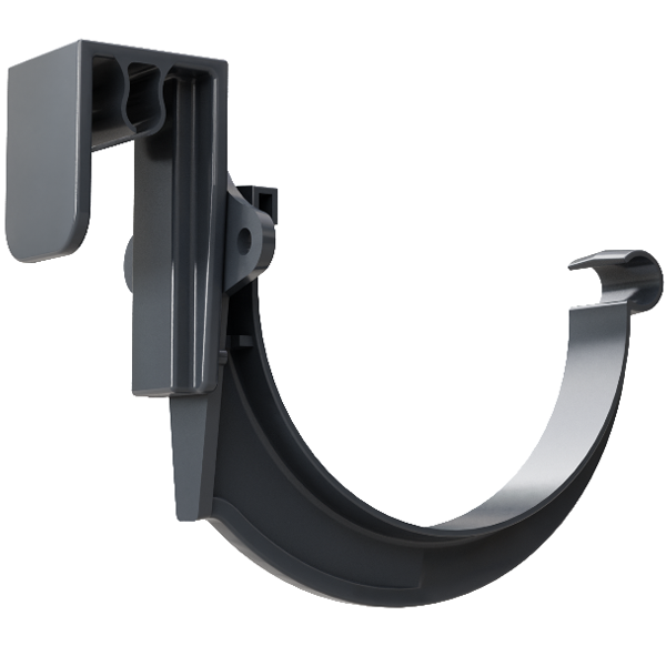 Crochet de gouttière MEP GD25 avec patte pour bandeau HPG1 - PVC Anthracite