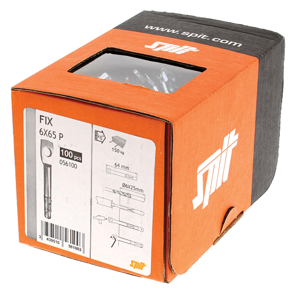 Cheville à frapper métallique à oeillet Spit Fix 6 boîte de 100