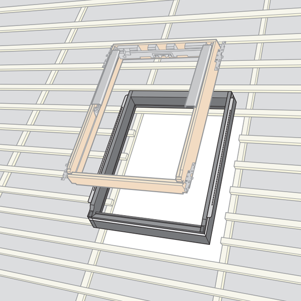 Bloc isolant Velux BDX 0000F à encastrer - fenêtre de toit UK08