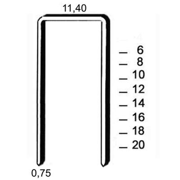 Agrafe en fil fin Rapid N°53 - longueur 6 mm - boîte de 5000