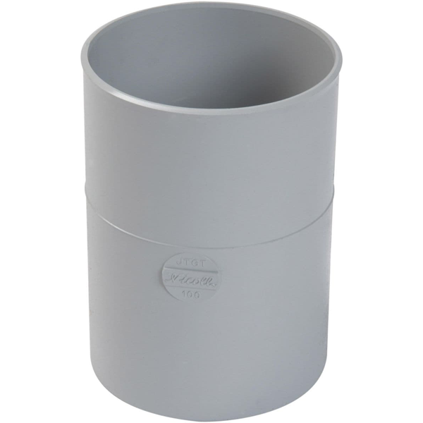 Manchon double femelle/femelle pour tube de descente cylindrique Ø 100 - Gris