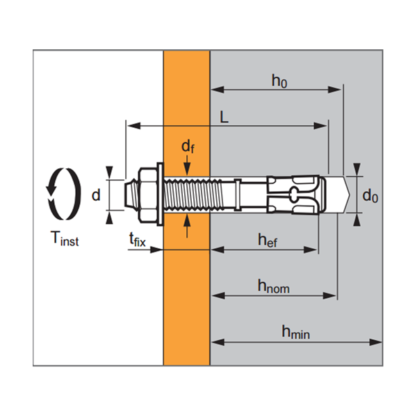 Goujon d'ancrage Spit FIX Z en Inox A4 - M8x90/40-27 mm 055343