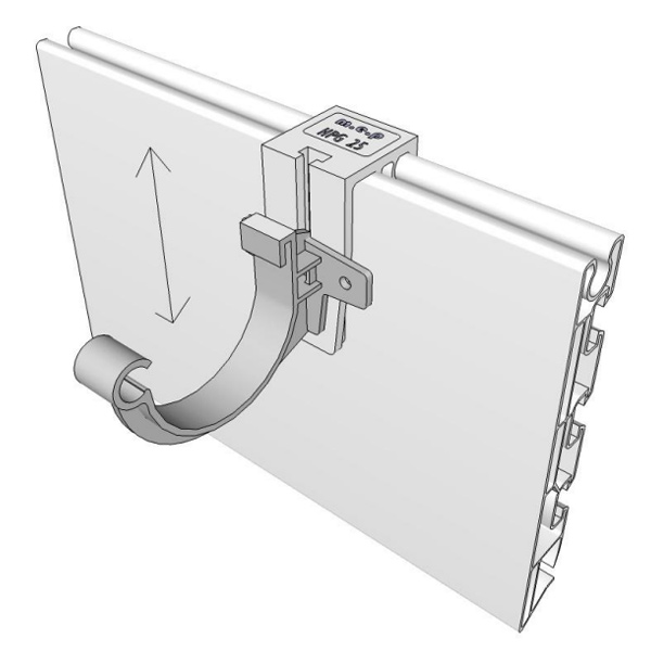Patte support crochet de gouttière HPG1 blanc