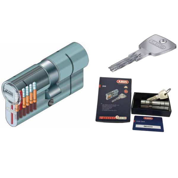 Cylindre haute sécurité Abus D66 à 6 goupilles - 5 clés - 40 x 45 mm