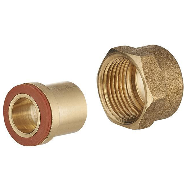 Raccord 2 pièces pour compteur ou robinet gaz butane/propane Ø 12 mm