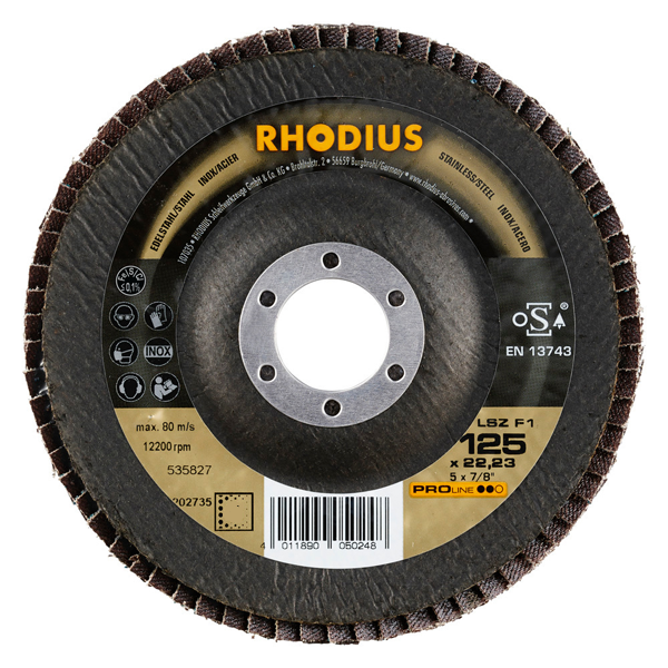 Disque à lamelles spécial acier et inox - LSZ F1 Rhodius - 125 x 22.23 ...