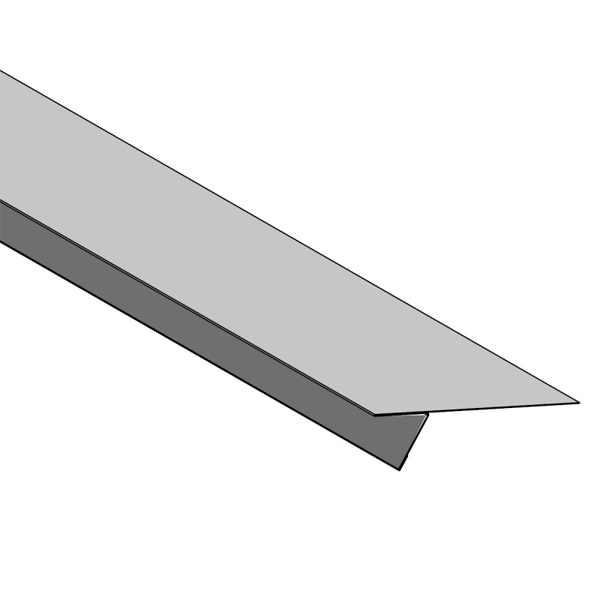 Bande d'égout pli bas de pente toiture bac acier - 2,10 M - Graphite 7016