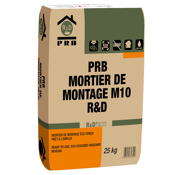 Mortier de montage éco conçu PRB Mortier de montage M10 R&D - Sac de 25 kg