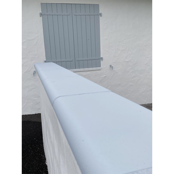 Chaperon plat angle arrondi