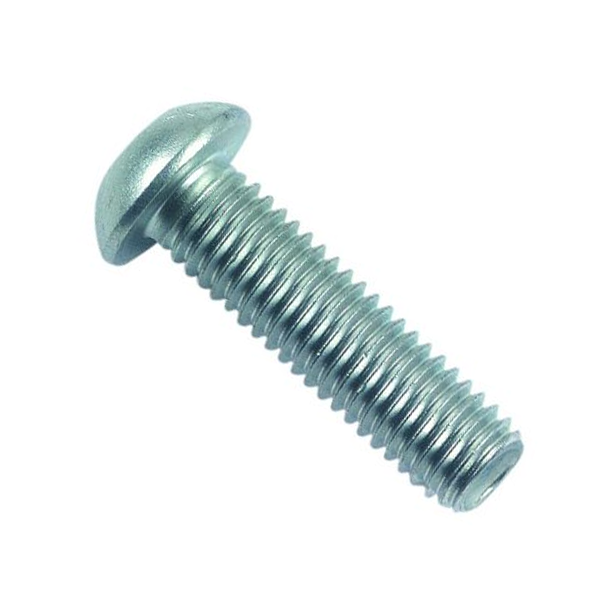 Vis à métaux tête bombée 6 pans creux BHC ISO 7380 - Acier zingué blanc classe 10.9 - 3,0 MM x ...