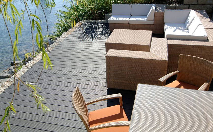 Lames de terrasse en bois composite