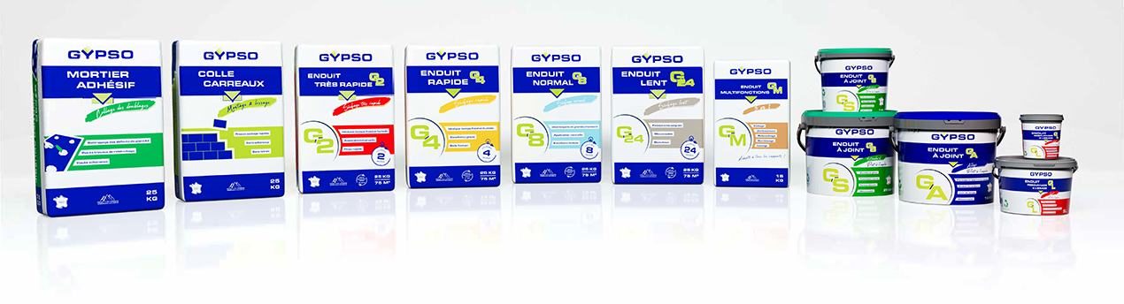 Nouvelle gamme d'enduits et de mortiers adhésifs Gypso